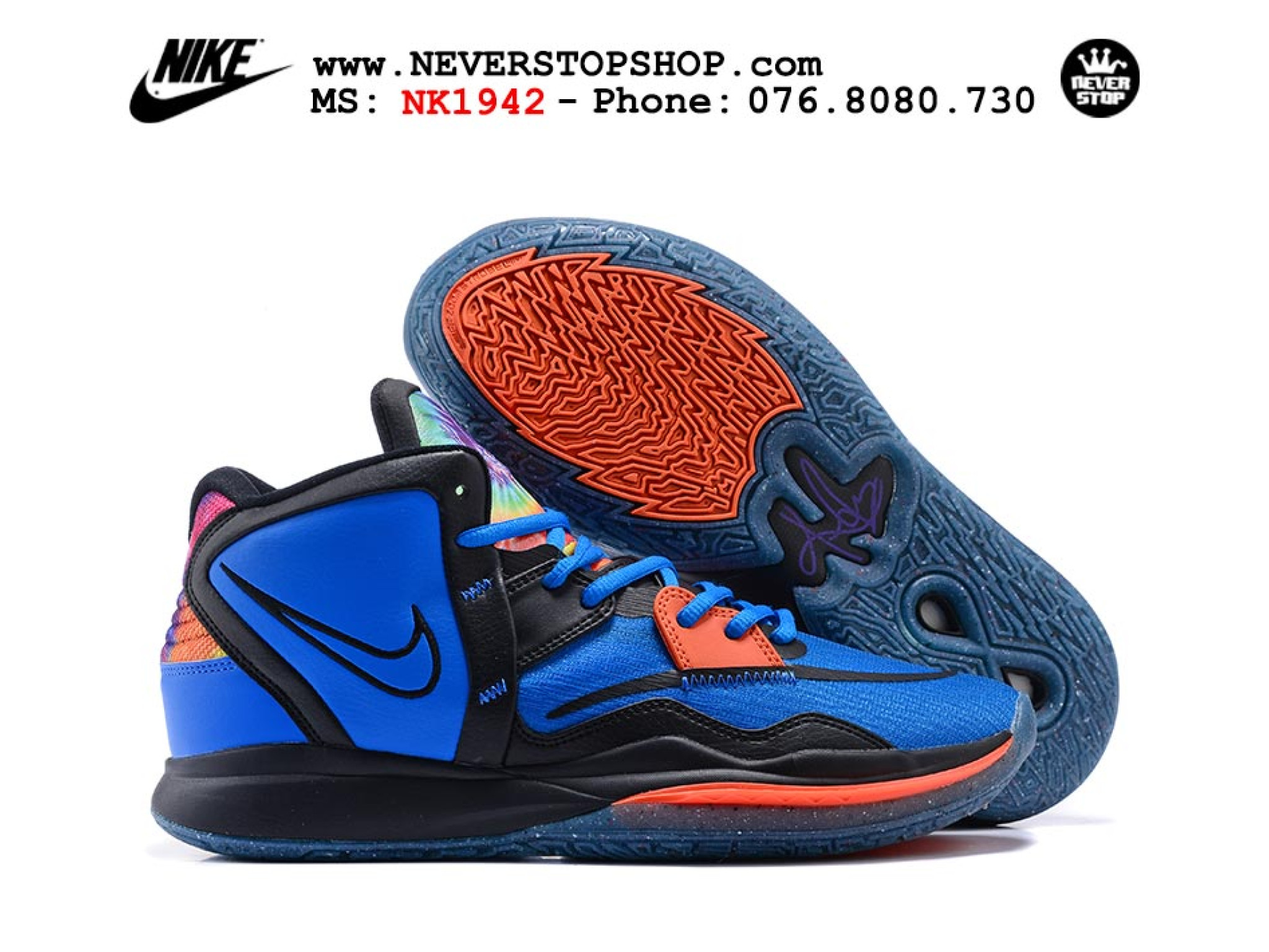 Giày bóng rổ cổ cao NIKE KYRIE 8 BLUE BLACK nam hàng ...