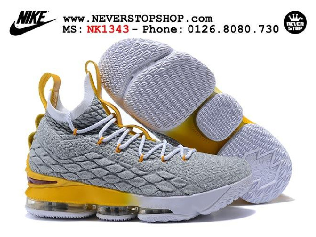 Giày bóng rổ NIKE LEBRON 15 GREY YELLOWI mới nhất ...