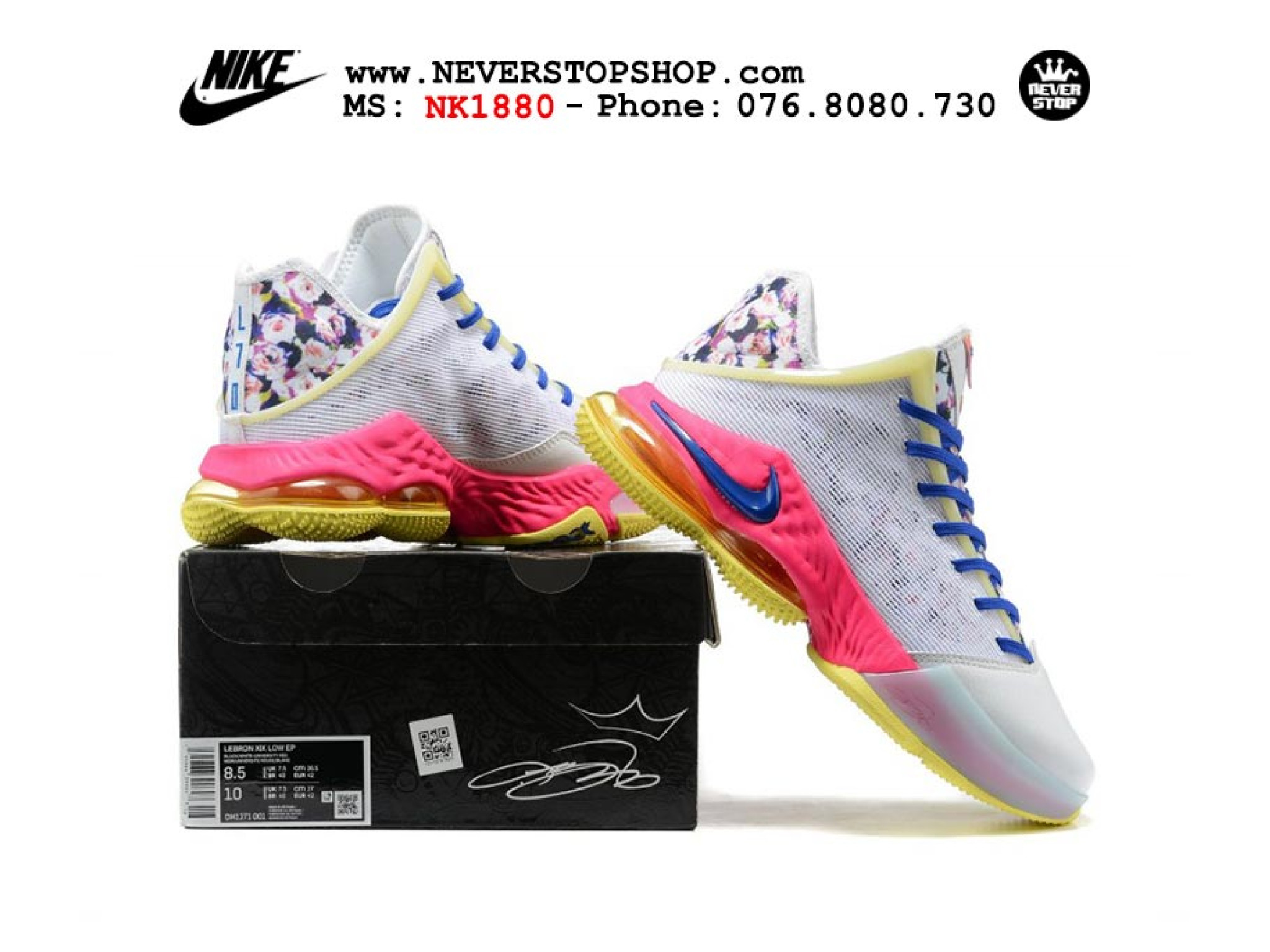 Giày bóng rổ NIKE LEBRON 19 LOW FLORAL thể thao nam ...