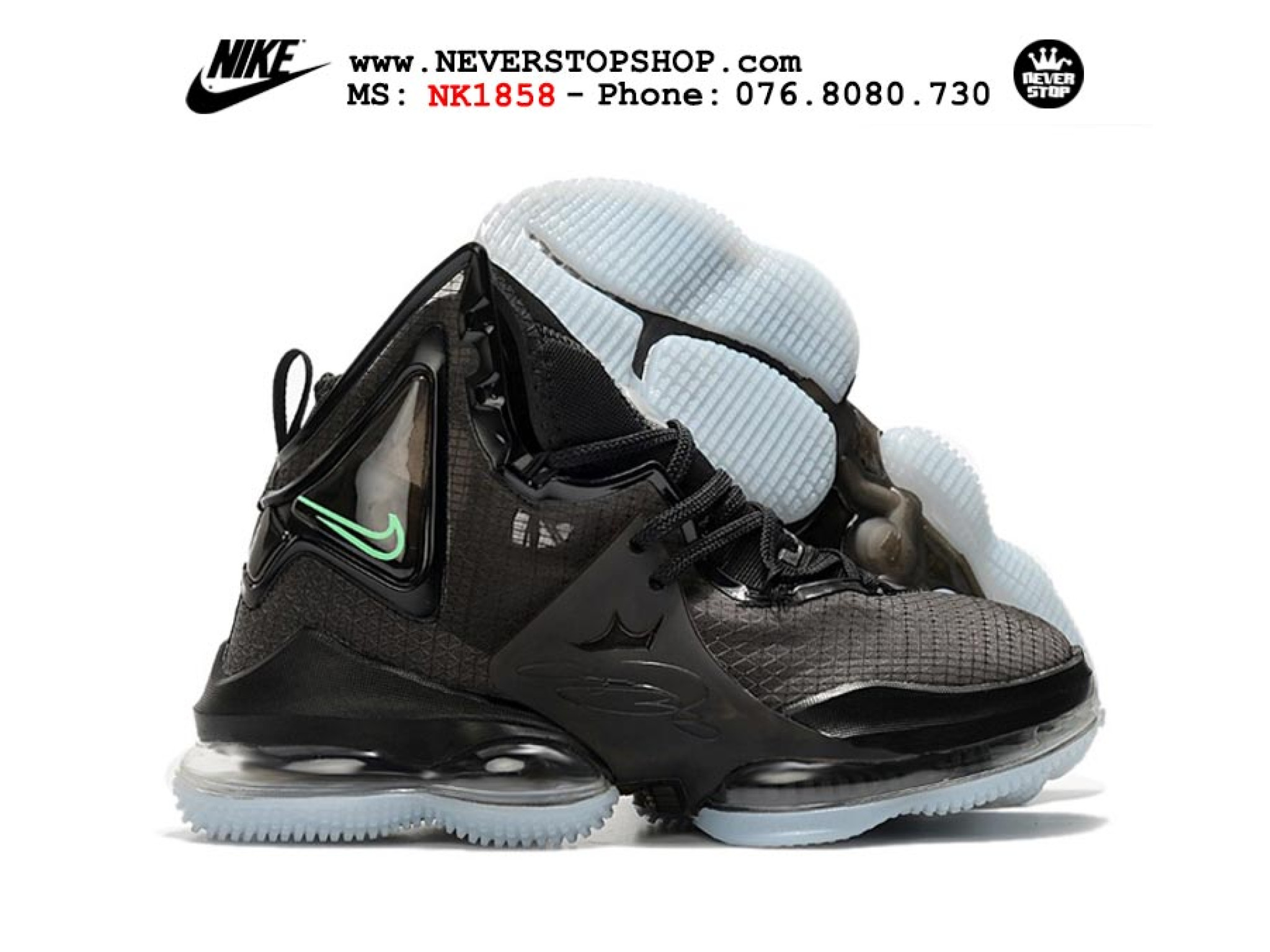 Nike Lebron 19 : Giày bóng rổ NIKE LEBRON 19 BLACK AQUA ...