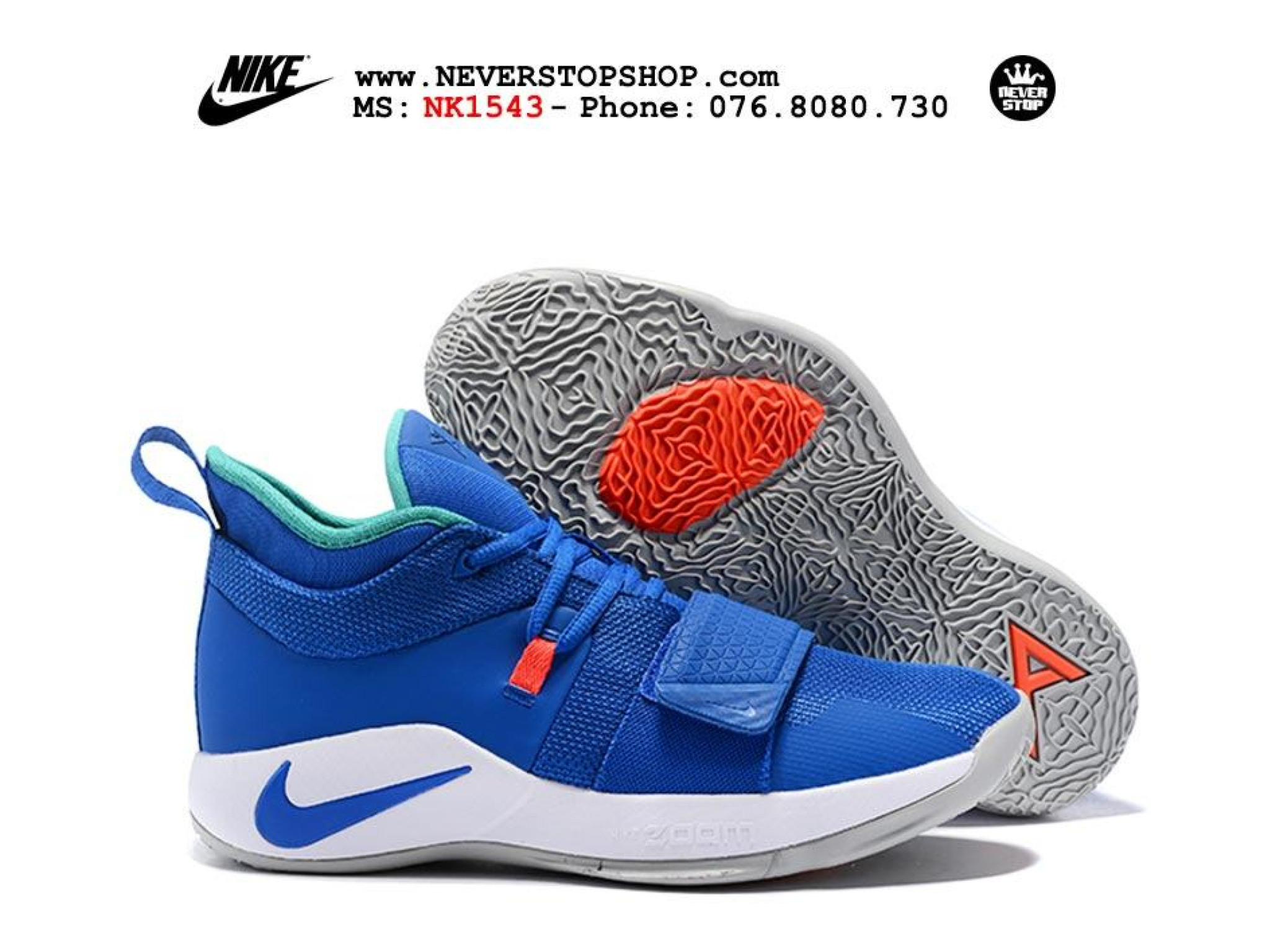 Giày NIKE PG 2.5 RACER BLUE chuyên bóng rổ hàng sfake ...