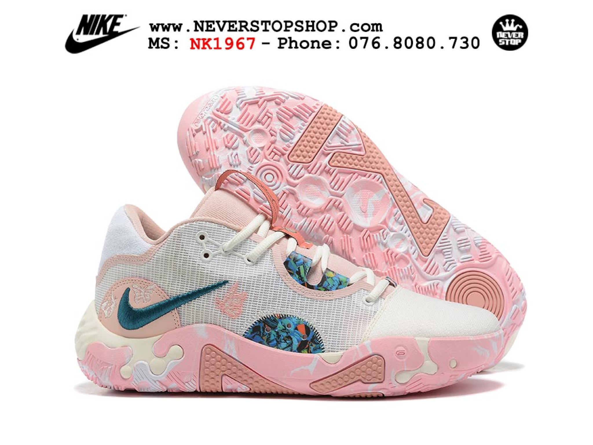 Giày bóng rổ cổ thấp NIKE PG 6.0 WHITE PINK hàng ...