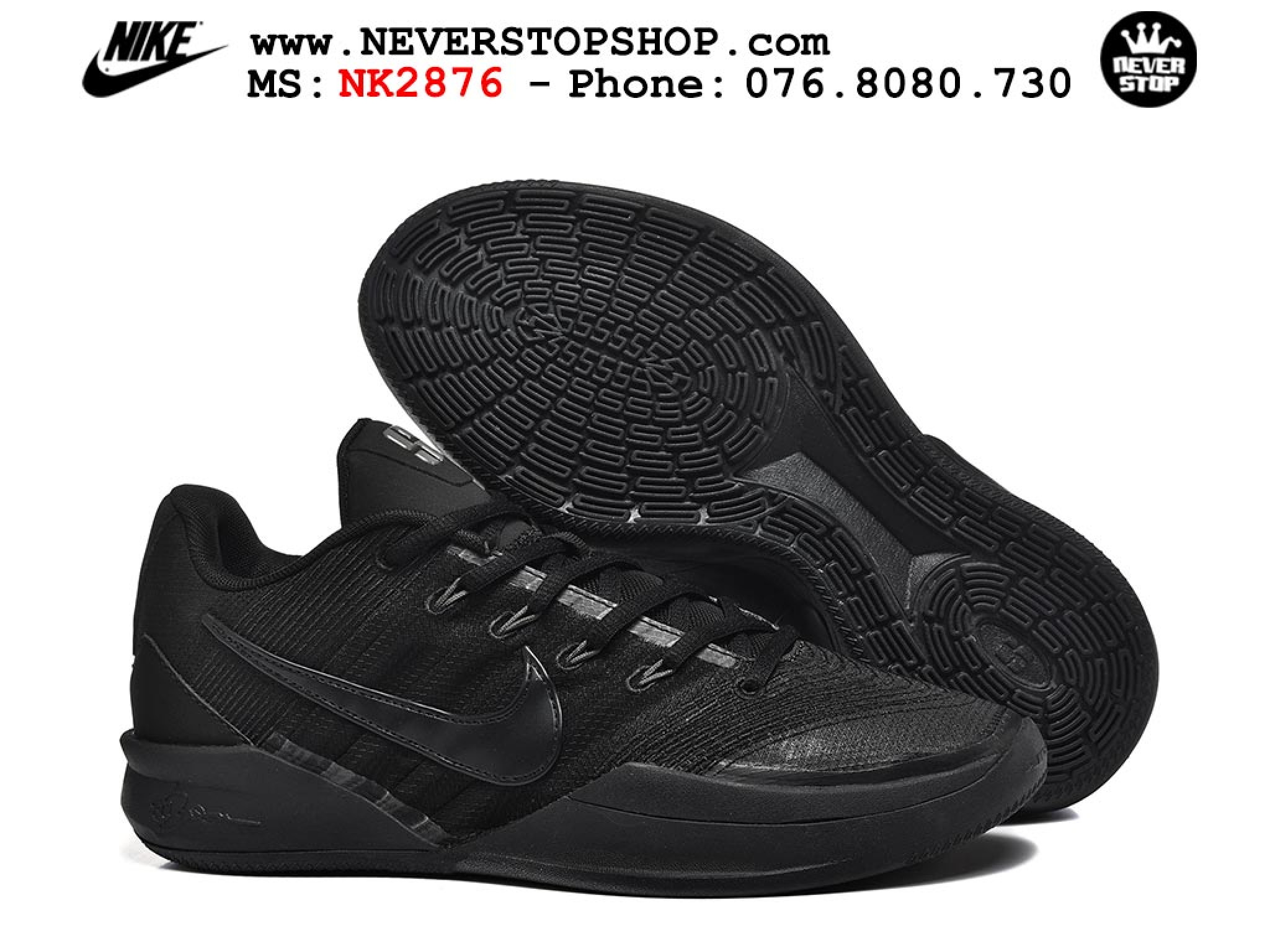 NIKE : Giày bóng rổ nam nữ NIKE SABRINA 3 ALL BLACK ...