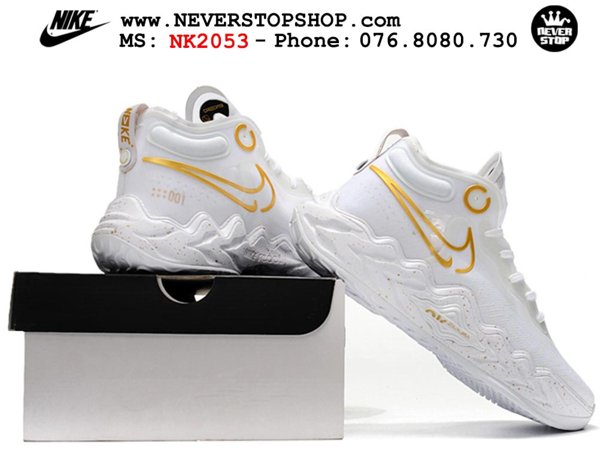 Giày bóng rổ nam NIKE ZOOM GT RUN WHITE GOLD cổ cao ...