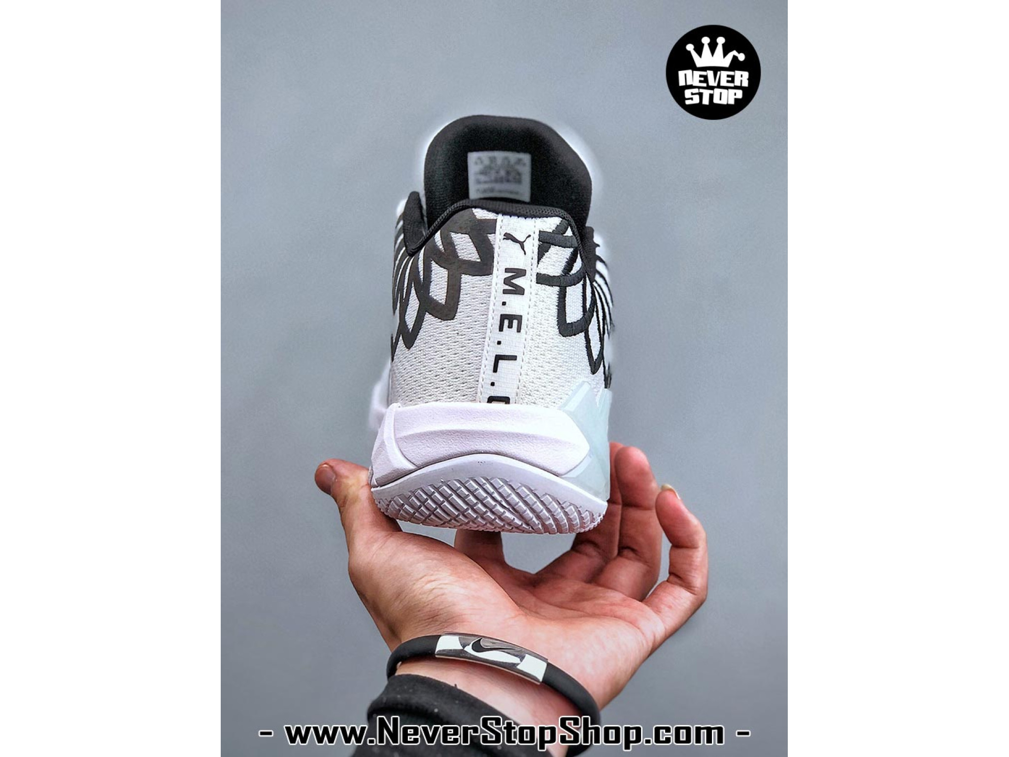 PUMA : Giày bóng rổ nam PUMA MB 01 LOW WHITE BLACK hàng ...