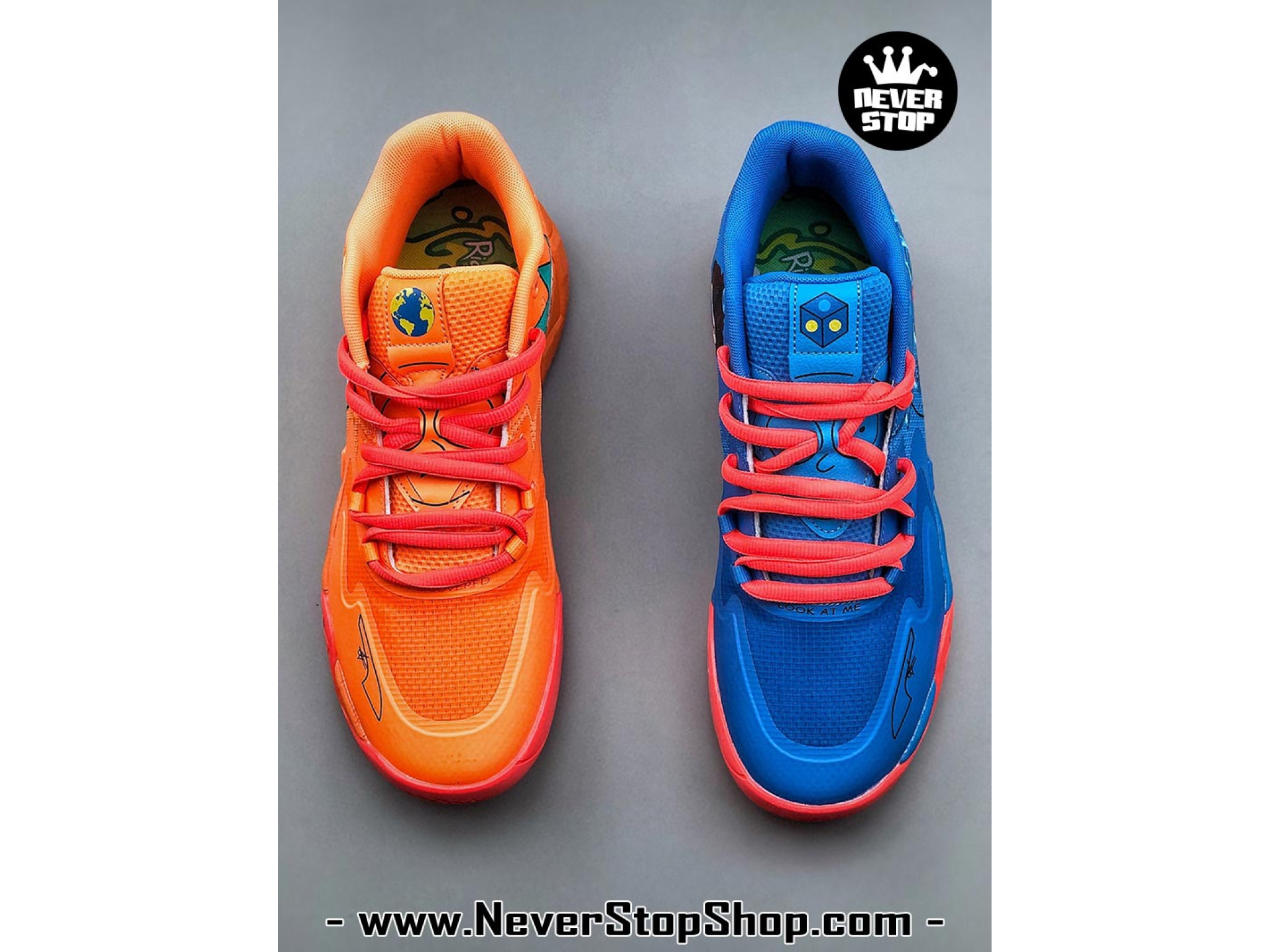 Giày bóng rổ nam PUMA MB 01 RICK AND MORTY BLUE ORANGE ...