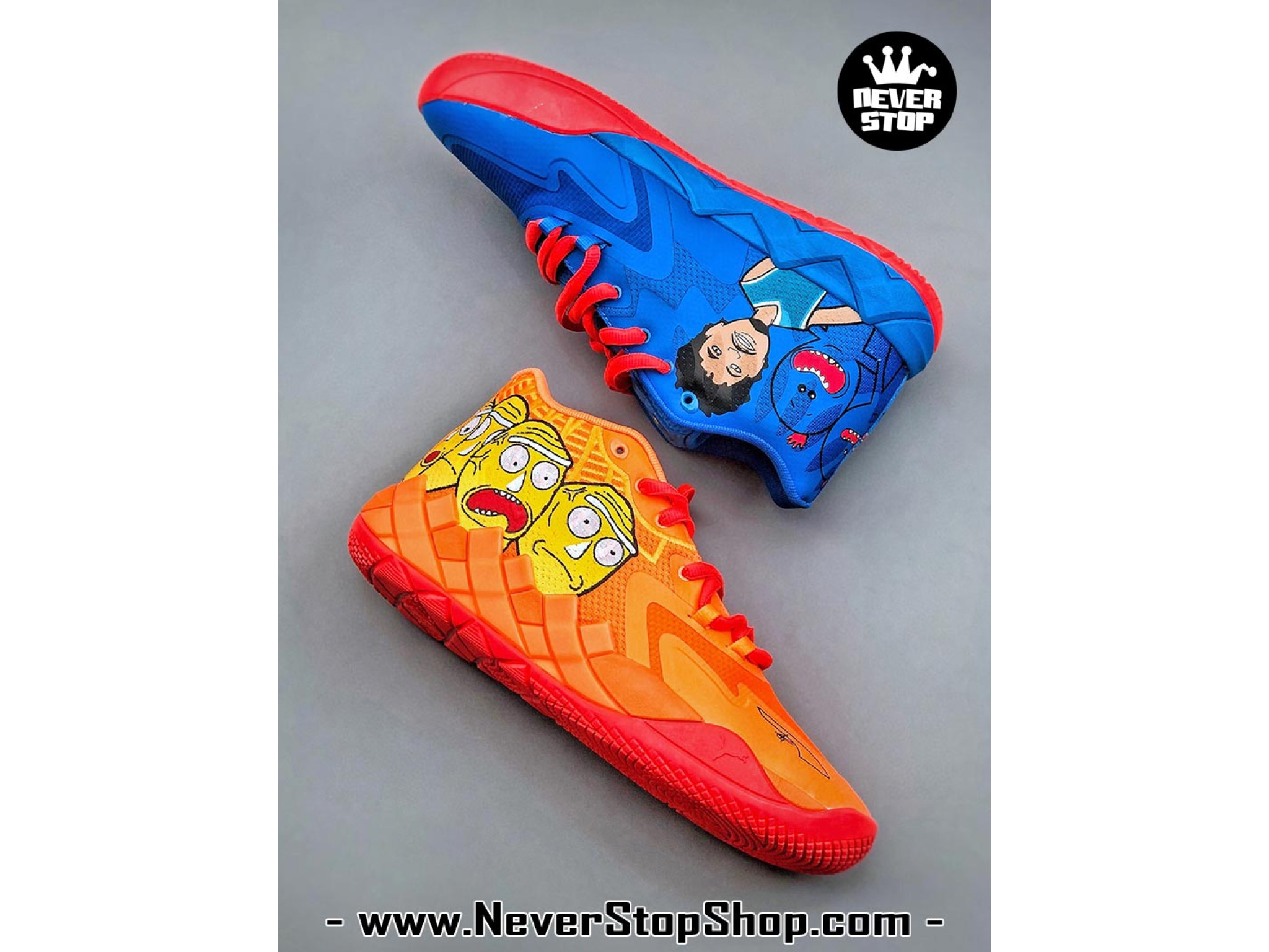Giày bóng rổ nam PUMA MB 01 RICK AND MORTY BLUE ORANGE ...