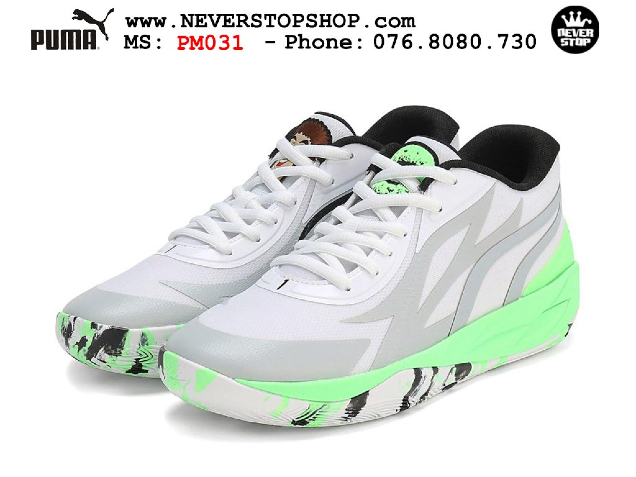 Giày bóng rổ nam PUMA MB 02 LOW CEREAL mẫu mới hàng ...