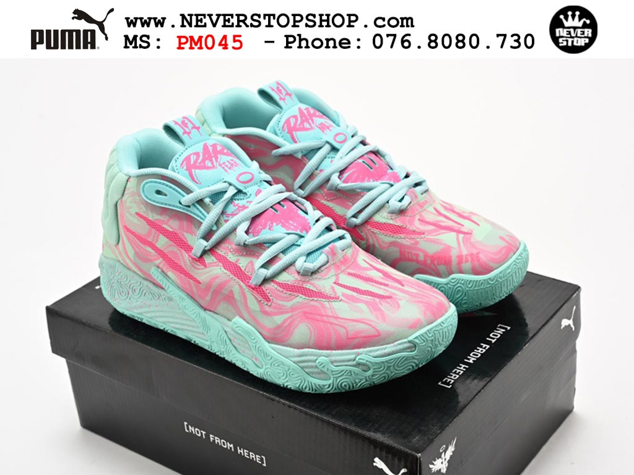 Giày bóng rổ PUMA MB 03 MIAMI PINK MINT chuyên thể ...