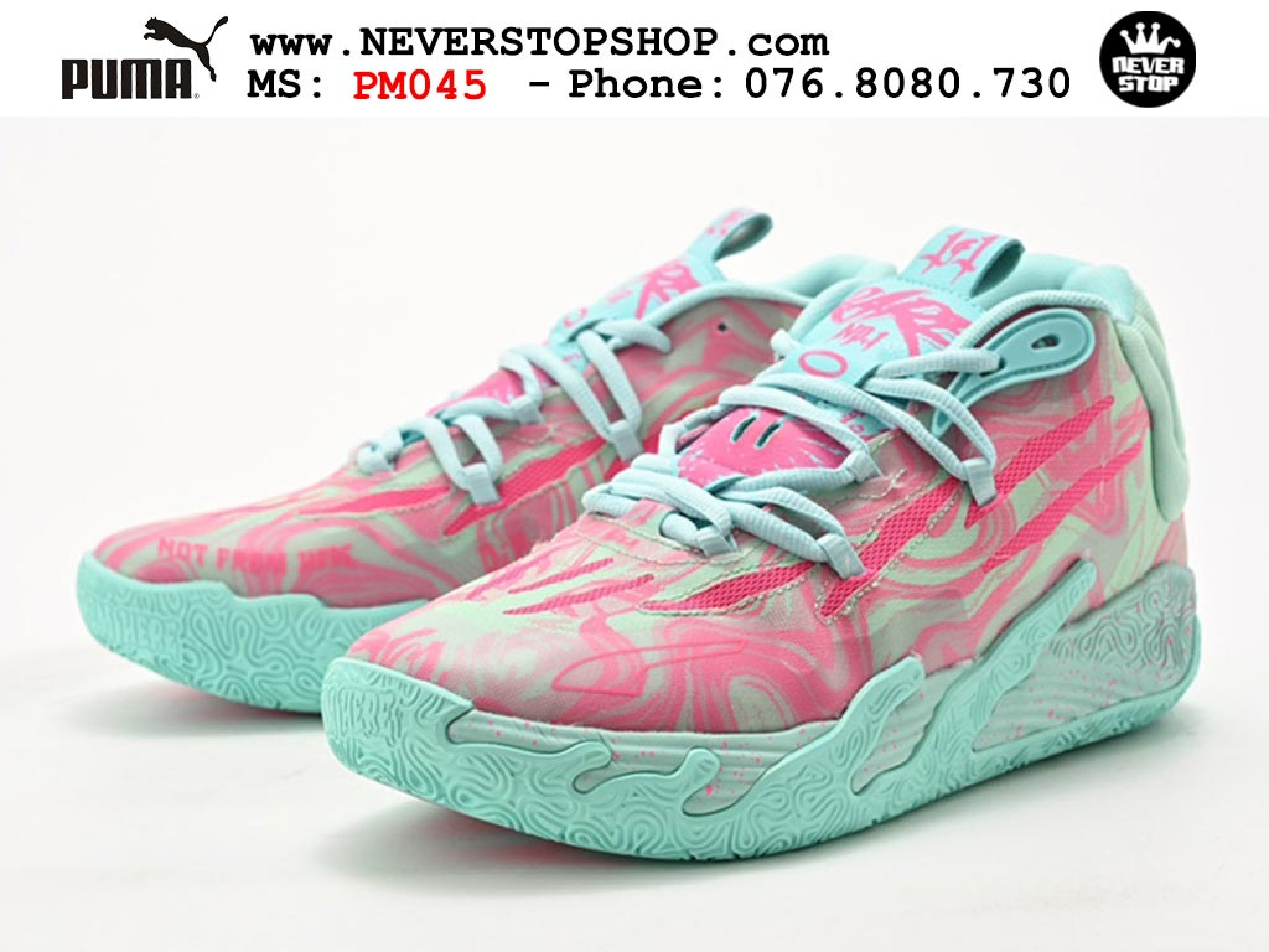 Giày bóng rổ PUMA MB 03 MIAMI PINK MINT chuyên thể ...