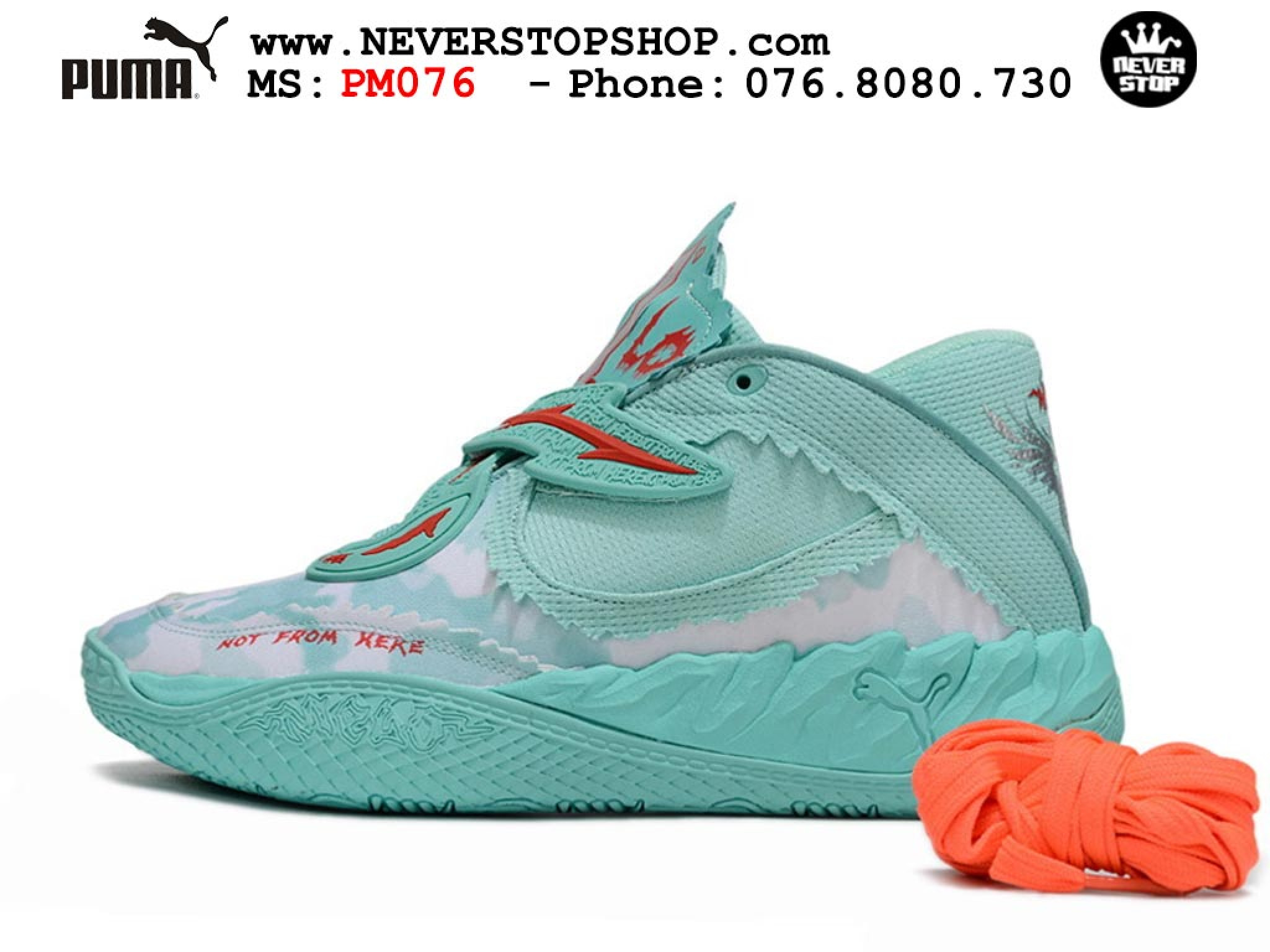 PUMA : Giày bóng rổ outdoor PUMA MB 05 MINT WHITE bản ...