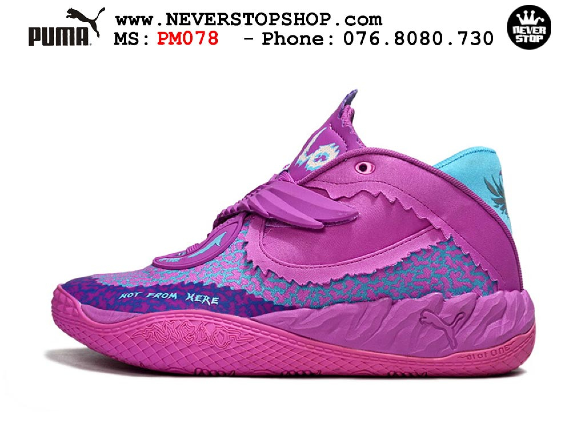 Giày bóng rổ outdoor PUMA MB 05 PURPLE BLUE MISMATCH ...