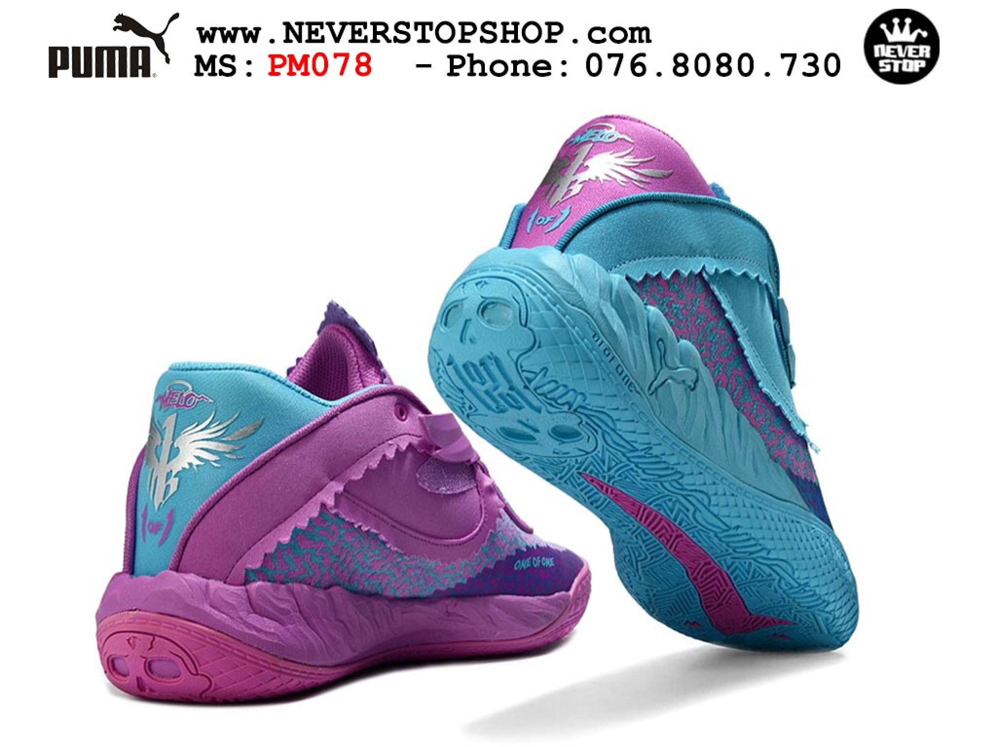 Giày bóng rổ outdoor PUMA MB 05 PURPLE BLUE MISMATCH ...