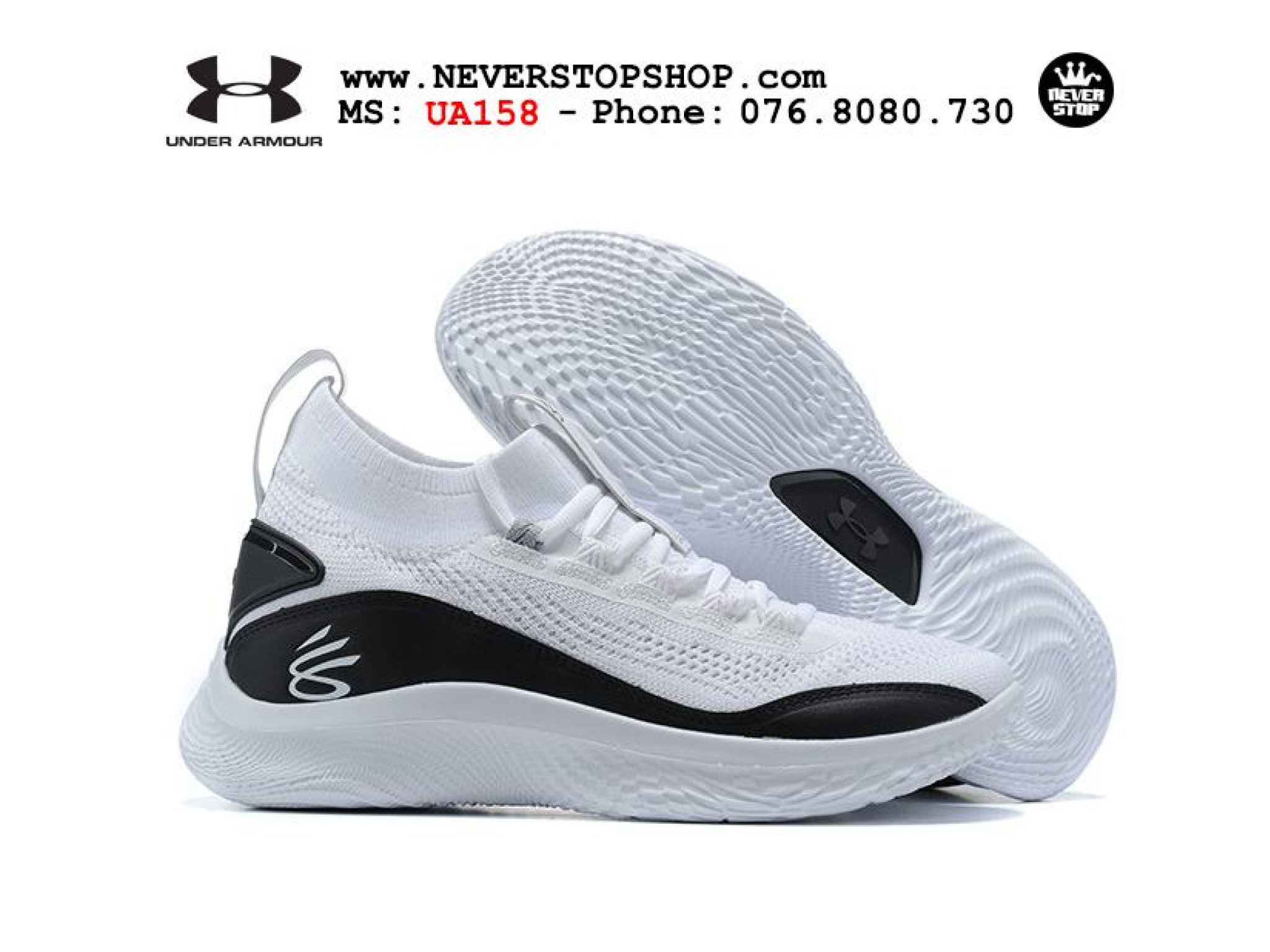 UNDER ARMOUR : Giày bóng rổ UNDER ARMOUR CURRY 8 WHITE ...