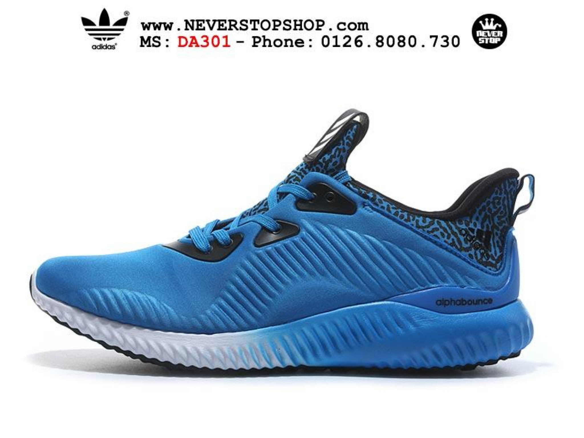 Giày thể thao ADIDAS ALPHABOUNCE Blue chuyên chạy bộ,