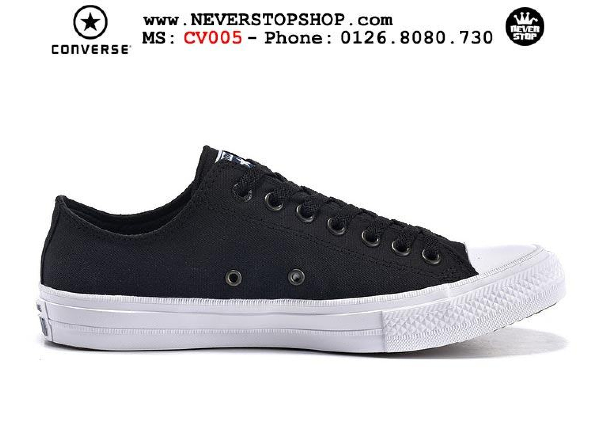 Giày thời trang Converse Chuck Taylor 2 Đen cổ thấp ...