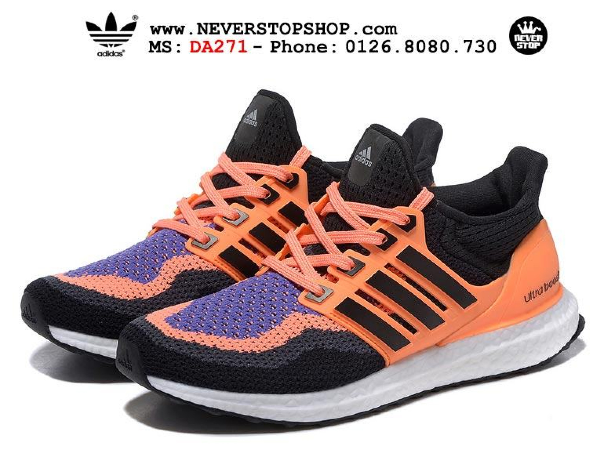 Giày thể thao ADIDAS ULTRA BOOST Orange Black Purple chuyên ...