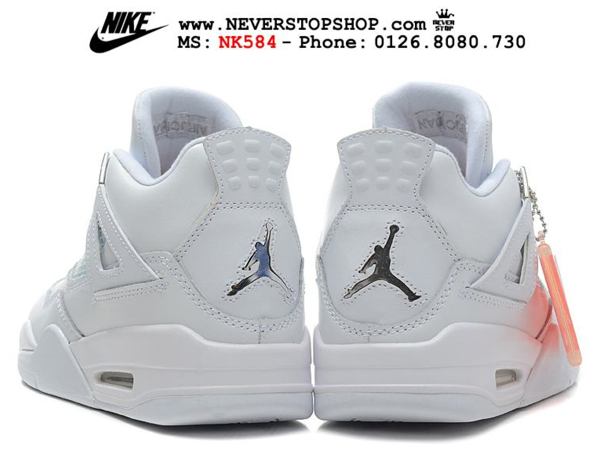 Nike Jordan 4 : Giày nam nữ NIKE JORDAN 4 All White hàng ...
