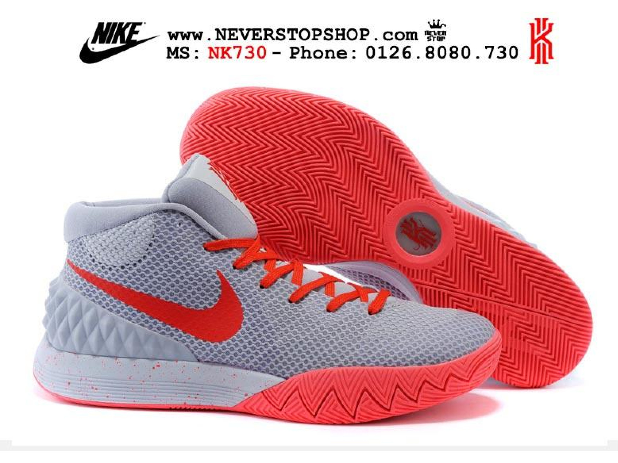 Giày bóng rổ NIKE KYRIE 1 Grey Pink chuyên đấu giải,