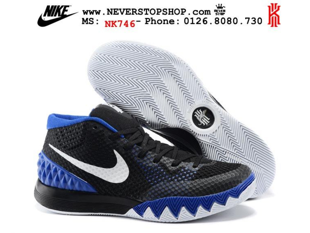Nike Kyrie 1 : Giày bóng rổ NIKE KYRIE 1 Black Blue chuyên ...