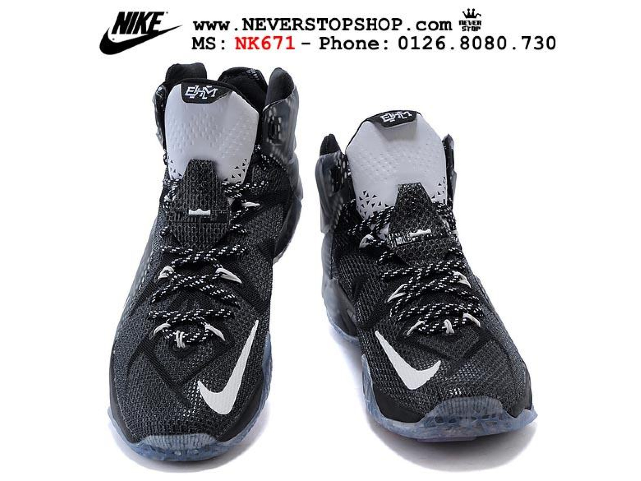 Giày bóng rổ NIKE LEBRON 12 BHM hàng đẹp cực chất,
