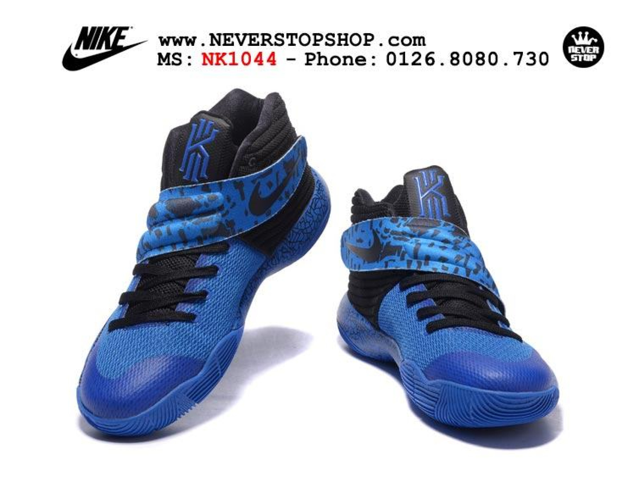 Giày bóng rổ NIKE KYRIE 2 Blue Black bám sân tốt,