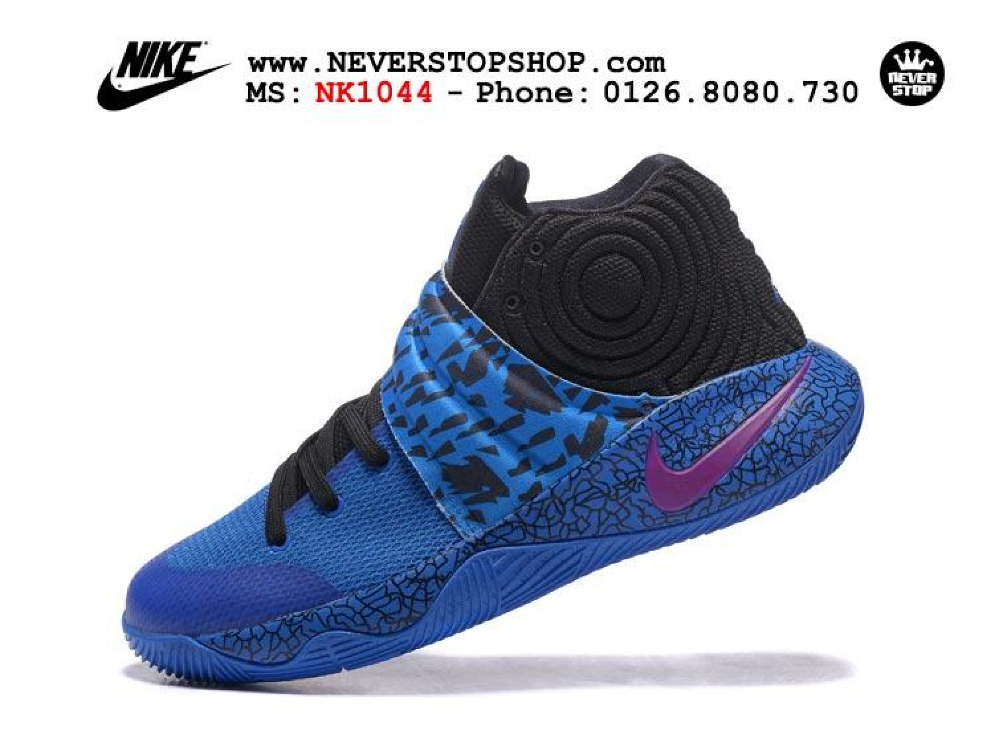Giày bóng rổ NIKE KYRIE 2 Blue Black bám sân tốt,
